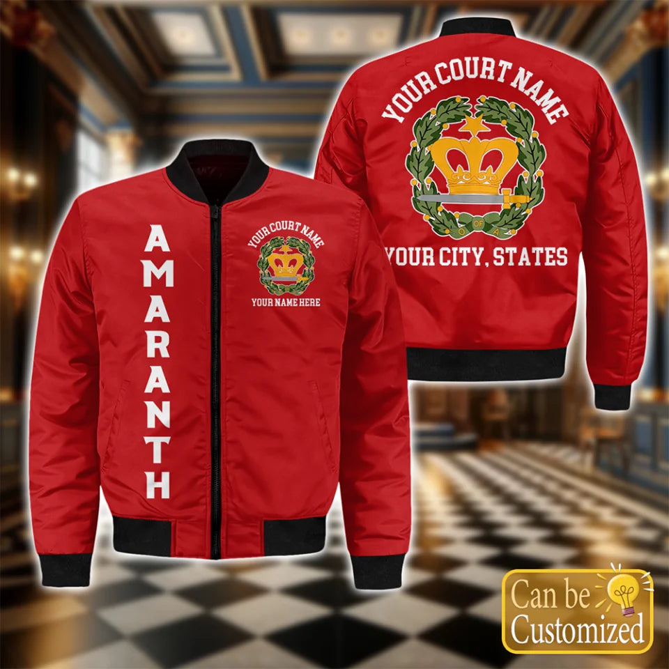 Custom Order of the Amaranth Masonic Bomber Jacket – Made For Freemasons