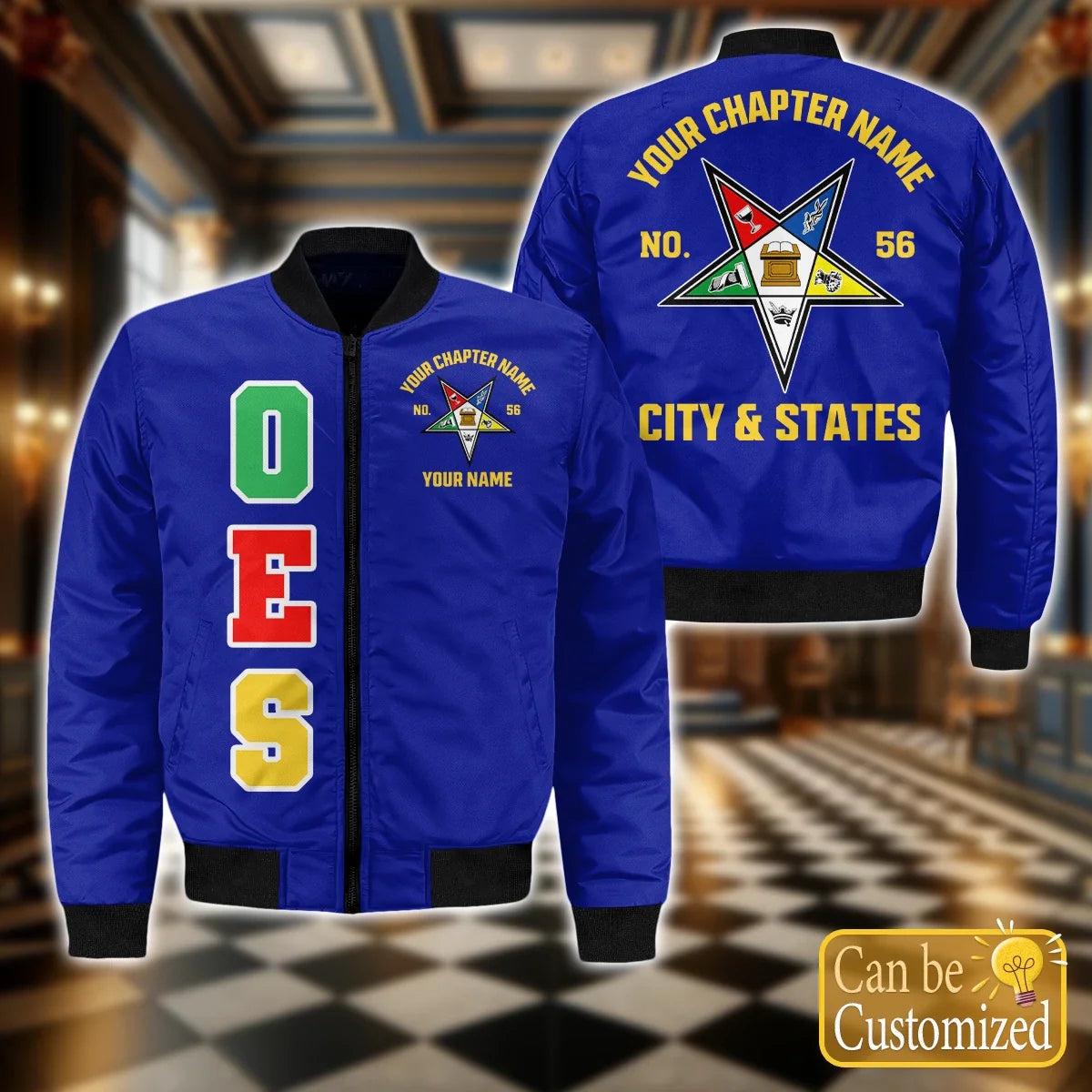 Custom Order of the Eastern Star OES Bomber Jacket – Made For Freemasons