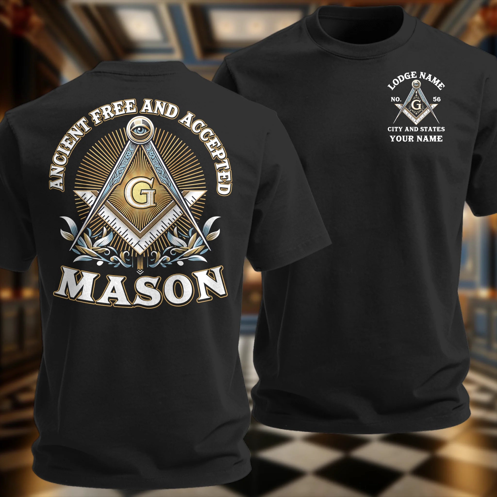 Custom Ancient Free & Accepted Masons T-Shirt – Made For Freemasons
