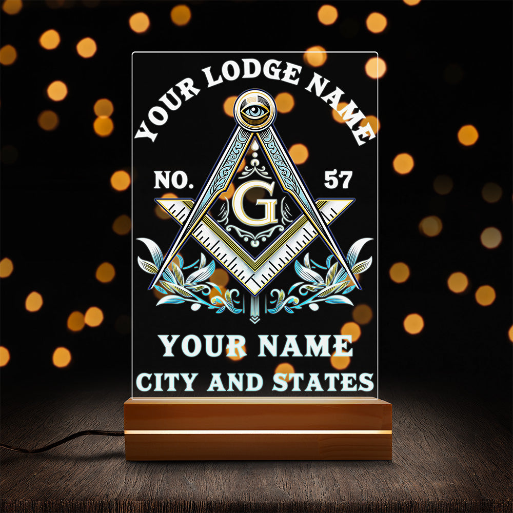 Custom Masonic Night Light – Made For Freemasons