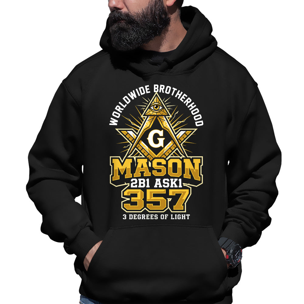Mason 357 Three Degrees Of Light Hoodie – Made For Freemasons