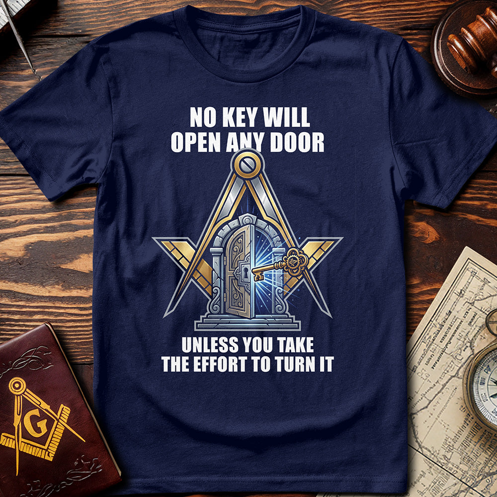 No Key Will Open Any Door Masonic T-Shirt – Made For Freemasons