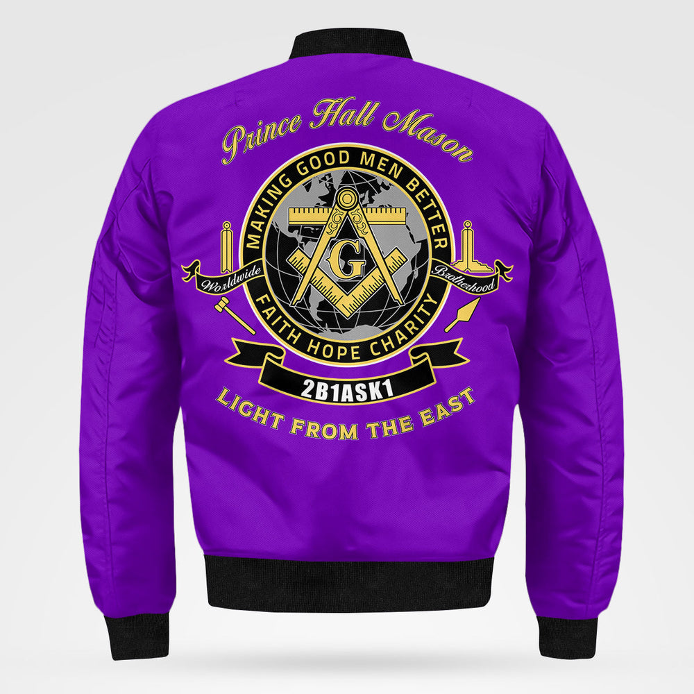 Prince Hall Masonic Bomber Jacket – Made For Freemasons